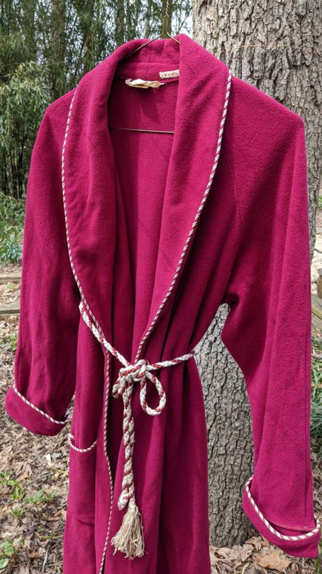 Wool Robe Red Mens - Etsy