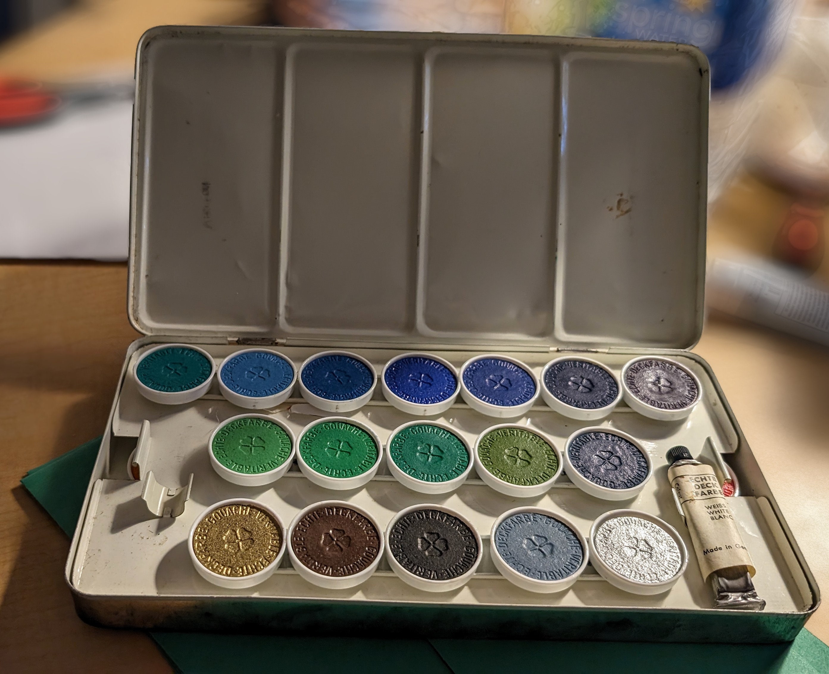 Vintage German Watercolor Paint Set With Cool Graphics Tin Case - Etsy