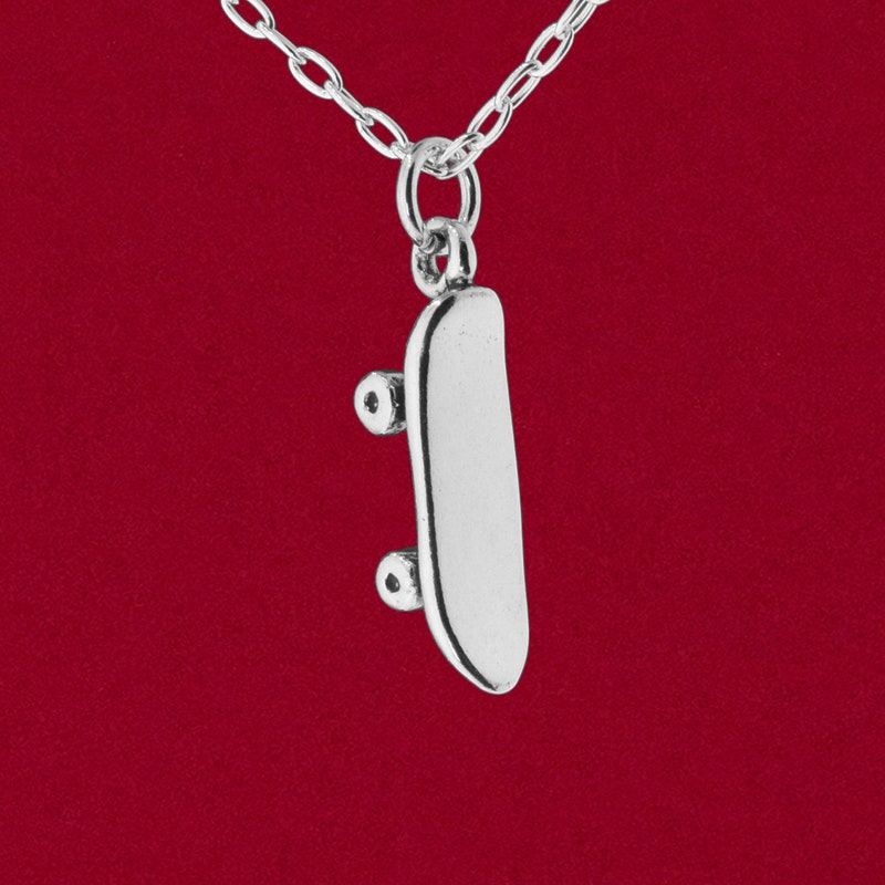 925 Skateboard Pendant - Etsy
