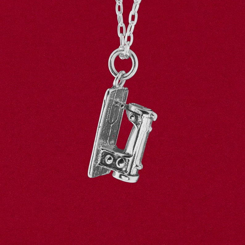 Sewing Machine Charm 3D Pendant 925 Sterling Silver Jewelry - Etsy
