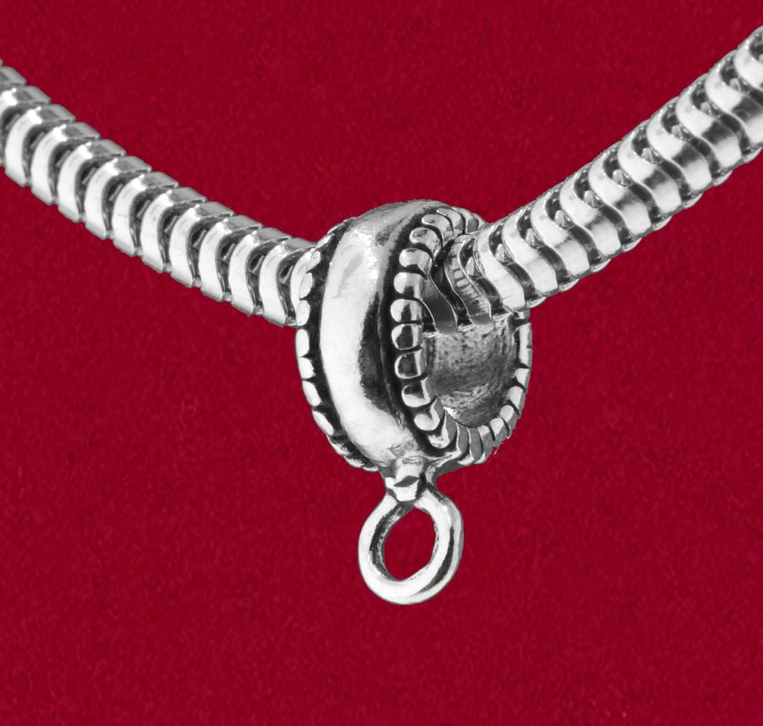 European Charm Bracelet Euro Adapter Bead Sterling Silver 925 Wide ...