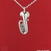 Tuba 3D Charm Pendant 925 Solid Sterling Silver Jewelry, Brass Horn ...