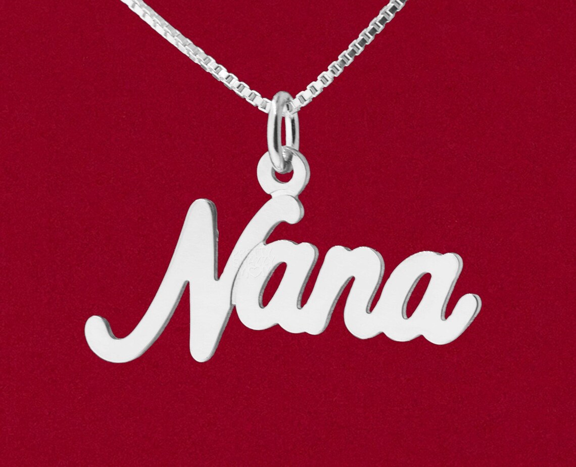 Buy Sterling Nana Charm Pendant With Optional Necklace Cursive Online ...