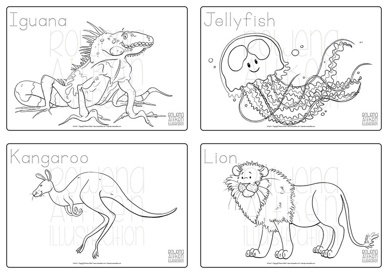 Print at Home Animal Alphabets Colouring in Sheet A4 & US Letter PDF ...