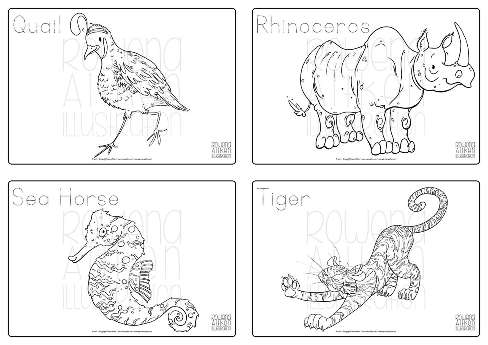 Print at Home Animal Alphabets Colouring in Sheet A4 & US Letter PDF ...