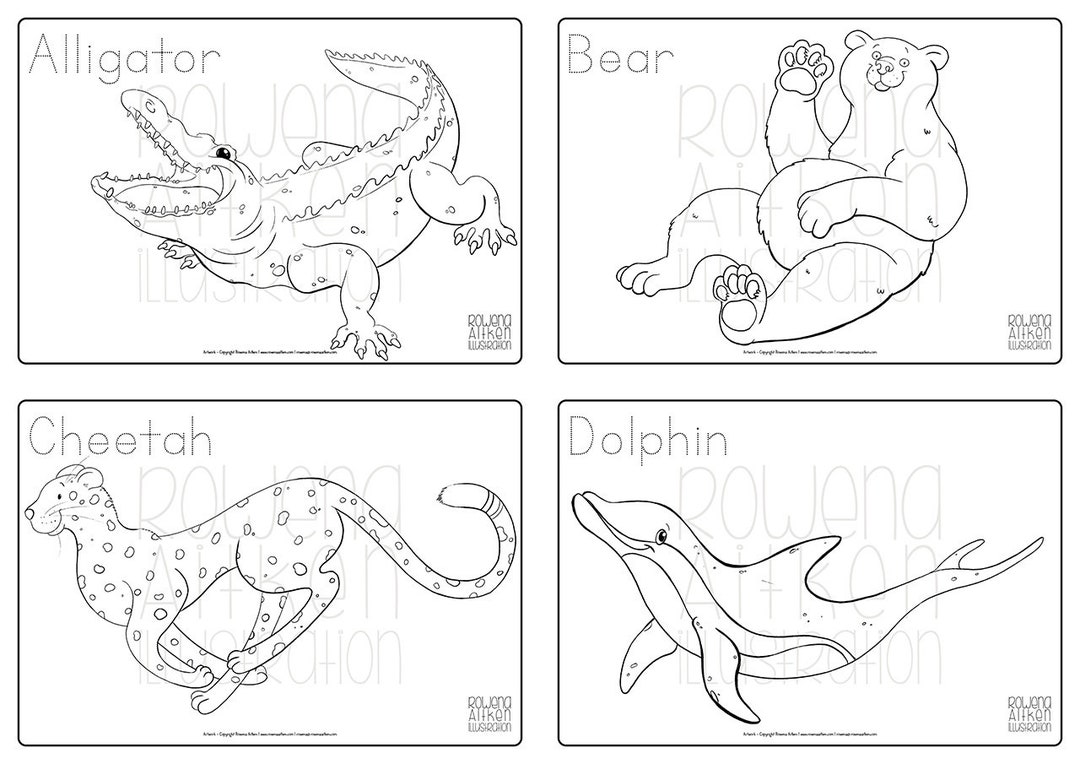 Print at Home Animal Alphabets Colouring in Sheet A4 & US Letter PDF ...