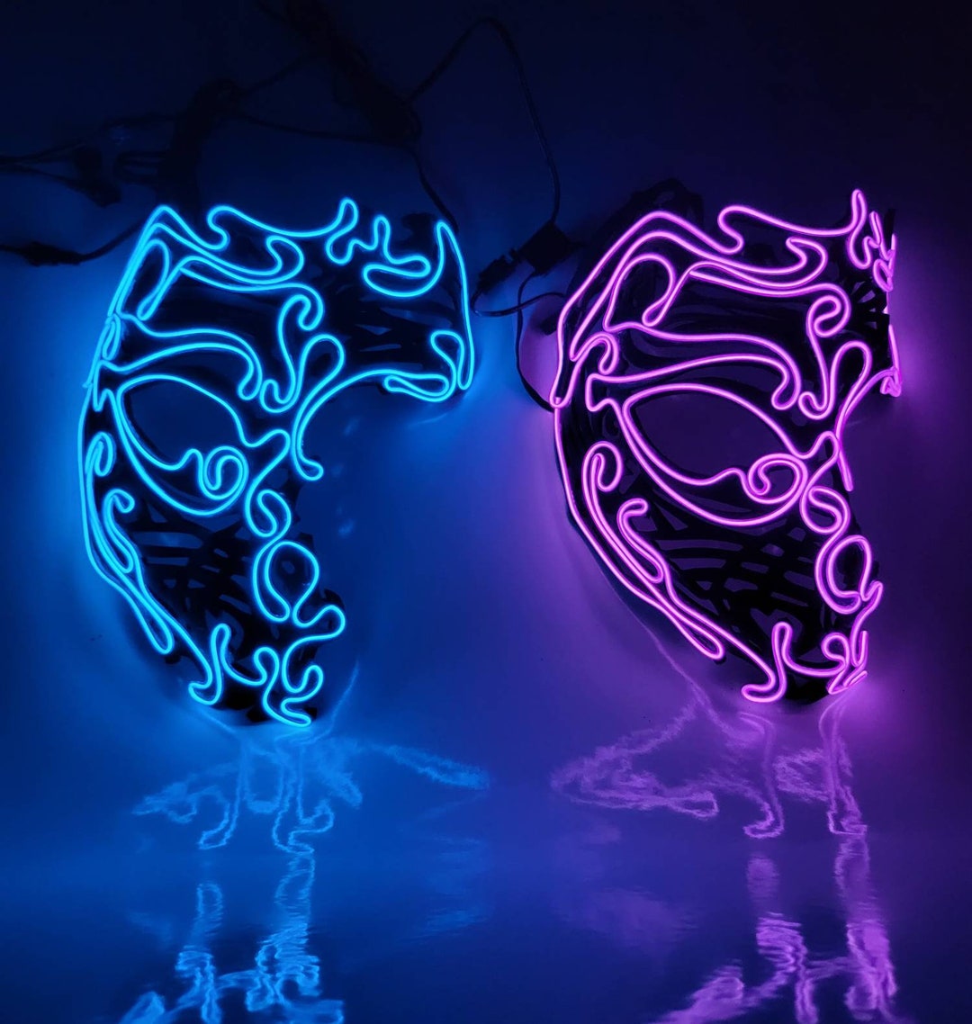 Phantom EL Wire Mask - Etsy