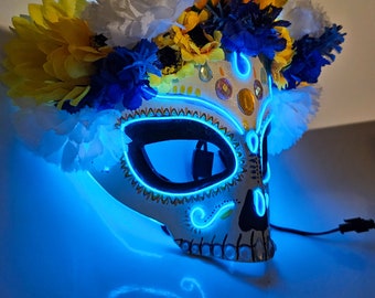 The Fox Custom Hand Made Neon EL Wire Mask,outfit,masquerade,edc,rave ...
