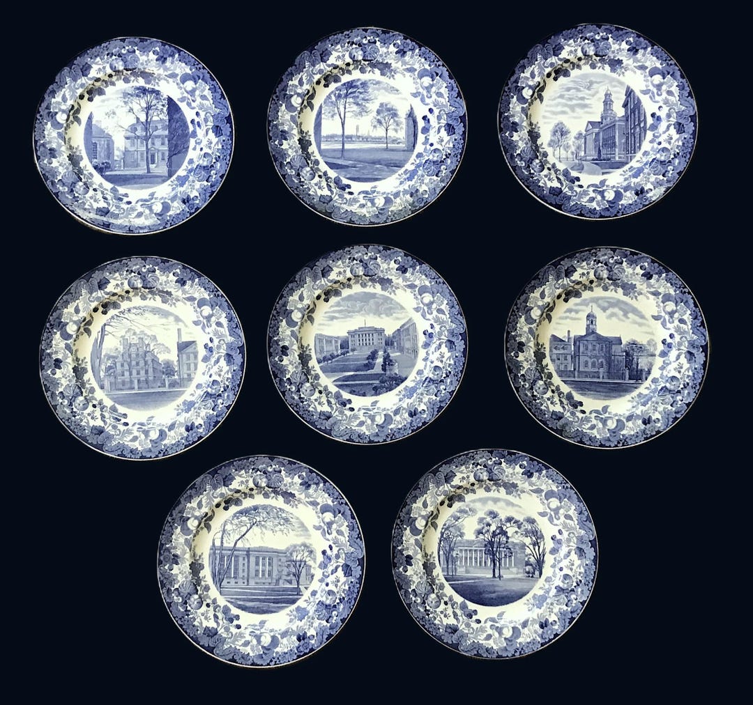 Harvard University Commemorative Plates SET-EIGHT Wedgwood England C ...