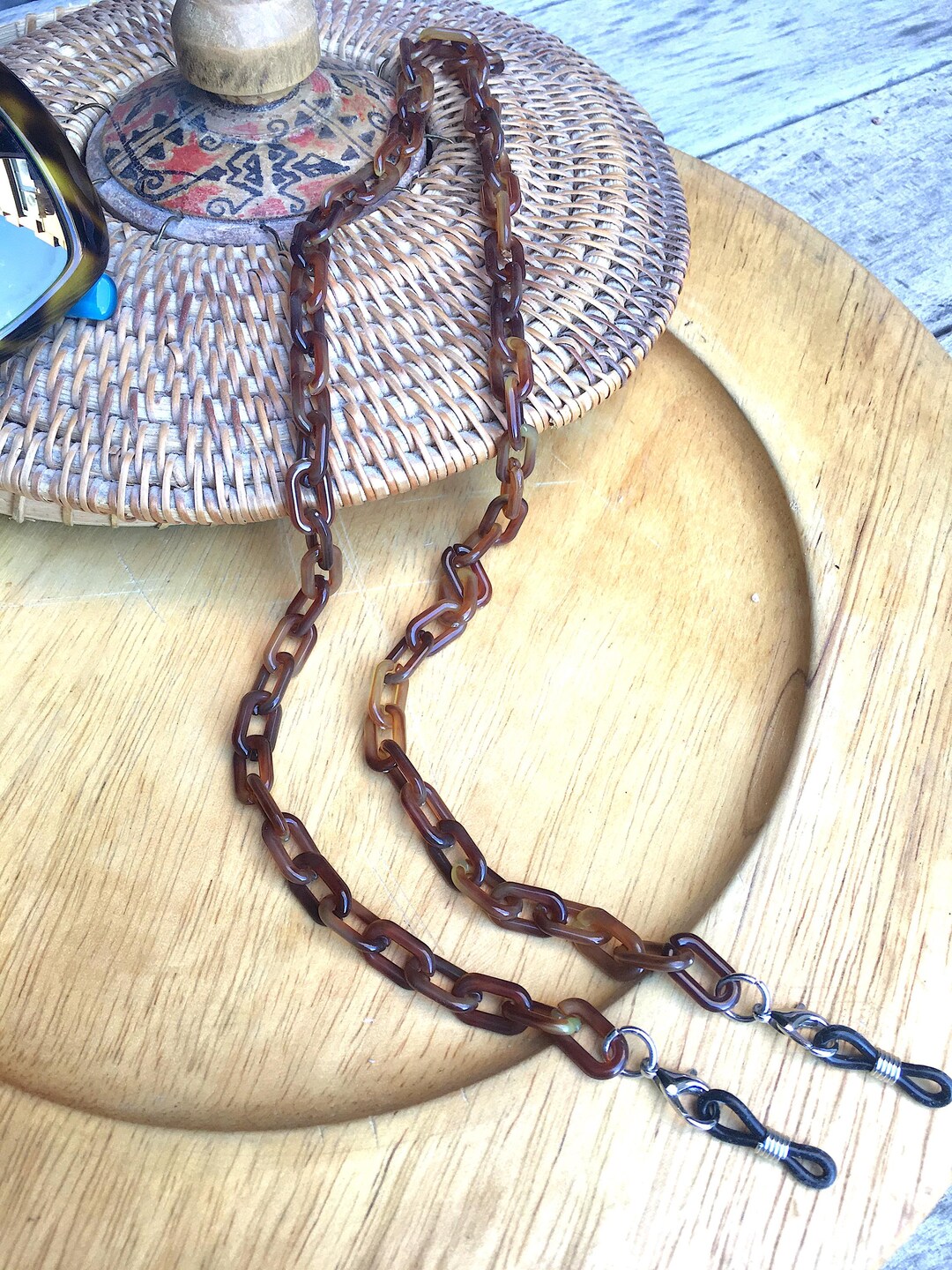 Tortoise Shell Eyeglasses Chain, Trendy Sunglass Holder,brillenkette ...