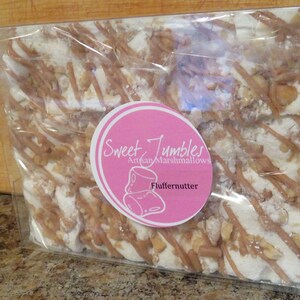 The Fluffernutter - Peanut Butter Ripple Marshmallows - 1 Dozen Gourmet ...