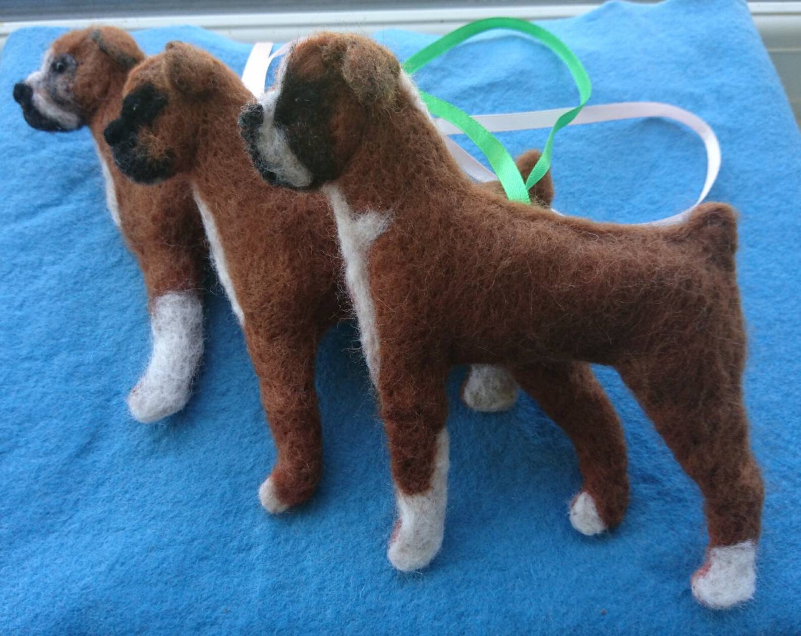 Boxer Dog Felt Plush Hanging Ornament With Needlefelted Fur. - Etsy