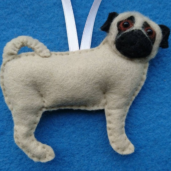 Felt Pug - Etsy