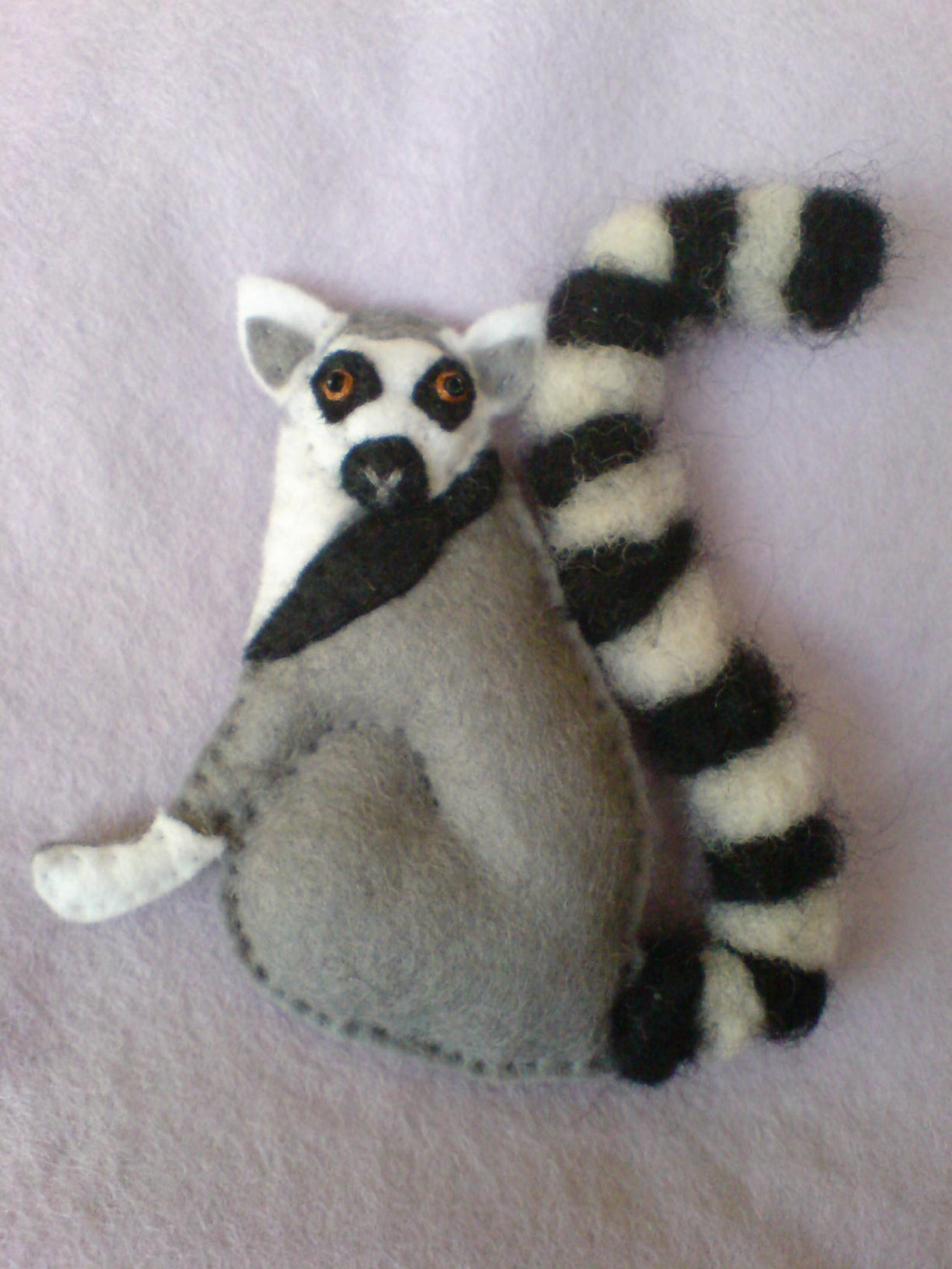 Ring Tailed Lemur Felt Hanging Ornament/brooch Filled With | Etsy