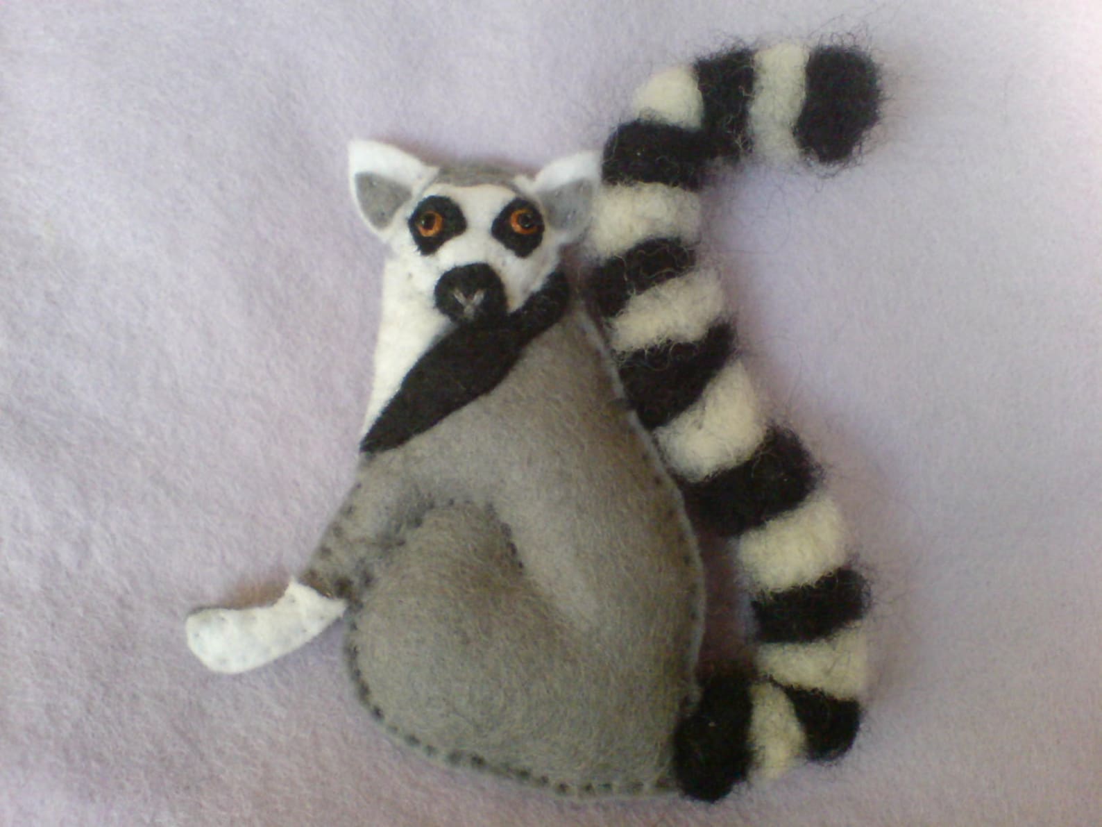 Ring Tailed Lemur Felt Hanging Ornament/brooch Filled With | Etsy