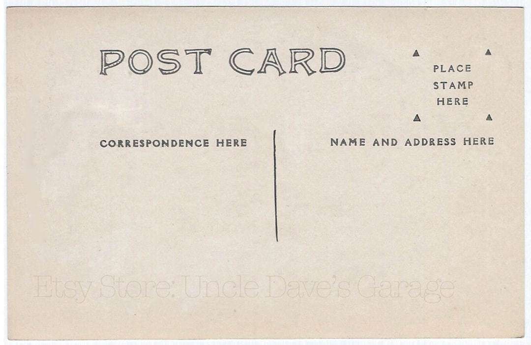 1900s-1910s "place Stamp Here" Blank for Printout or Digital Artwork ...