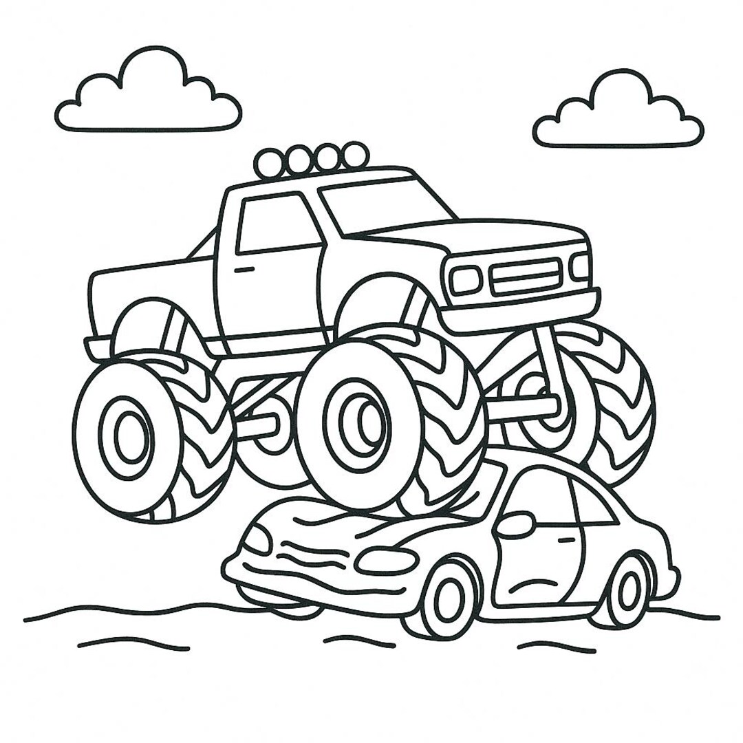 Dirt, Trucks & Grit 25 Printable Coloring Pages for Kids - Etsy
