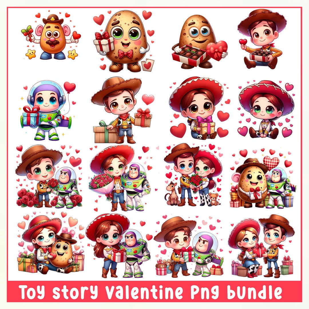 Toy Story Valentine PNG, Toy Valentine PNG Bundle - Etsy