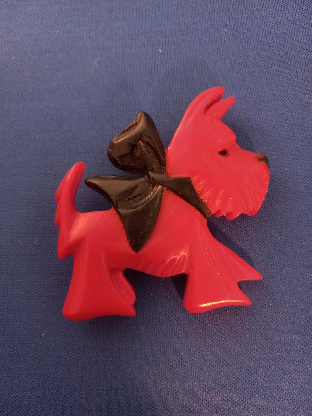 Art Deco Red Scottie Dog Brooch - Etsy