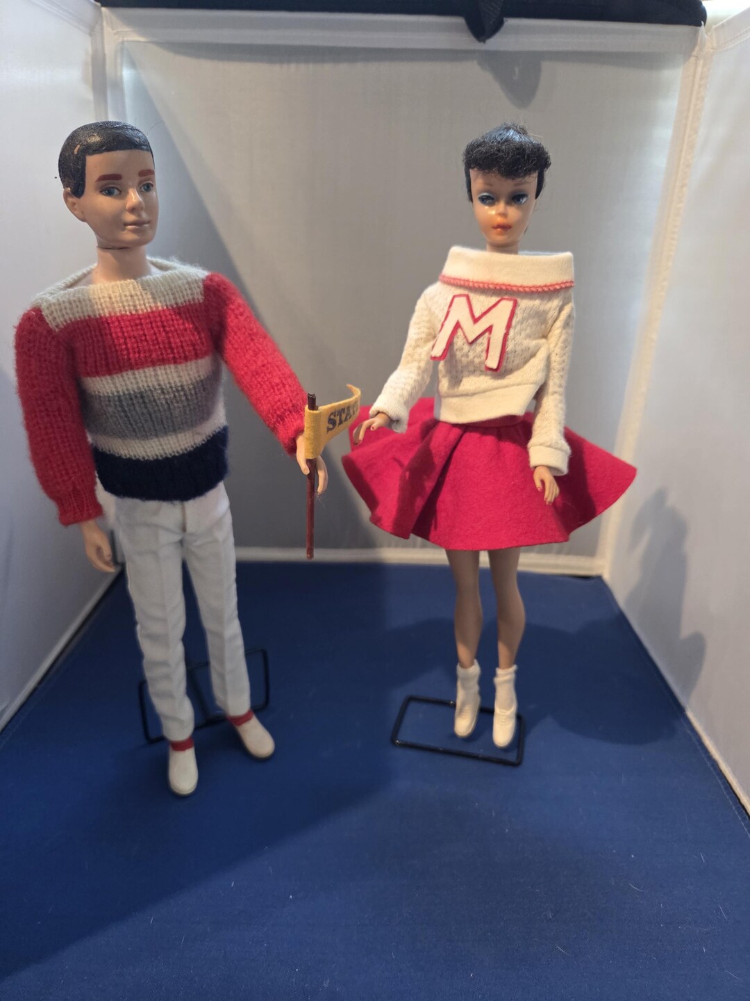 Mattel 1960s Brunette Ponytail Barbie and Ken Dressed in Original 1960s ...