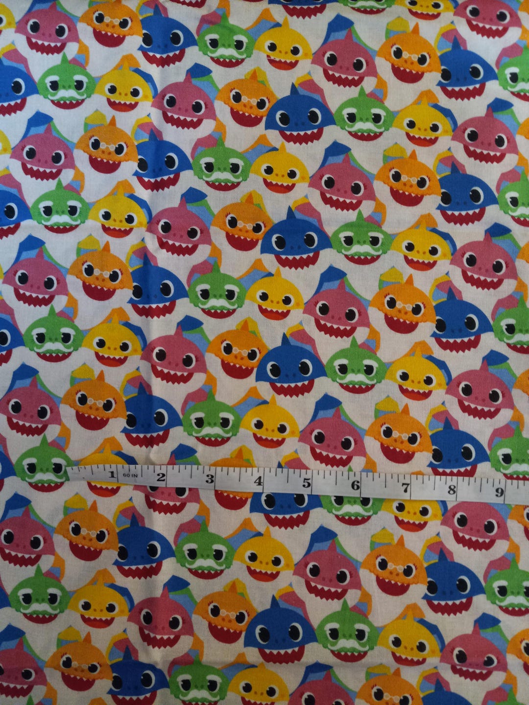 Baby Shark Characters. 100% Cotton Fabric. One Yard 42" X 36". - Etsy