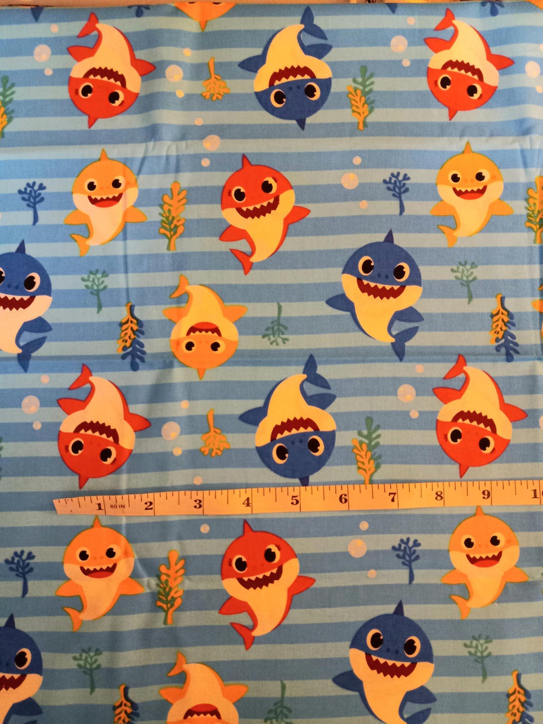 Baby Shark Characters. 100% Cotton Fabric. One Yard 42" X 36". - Etsy