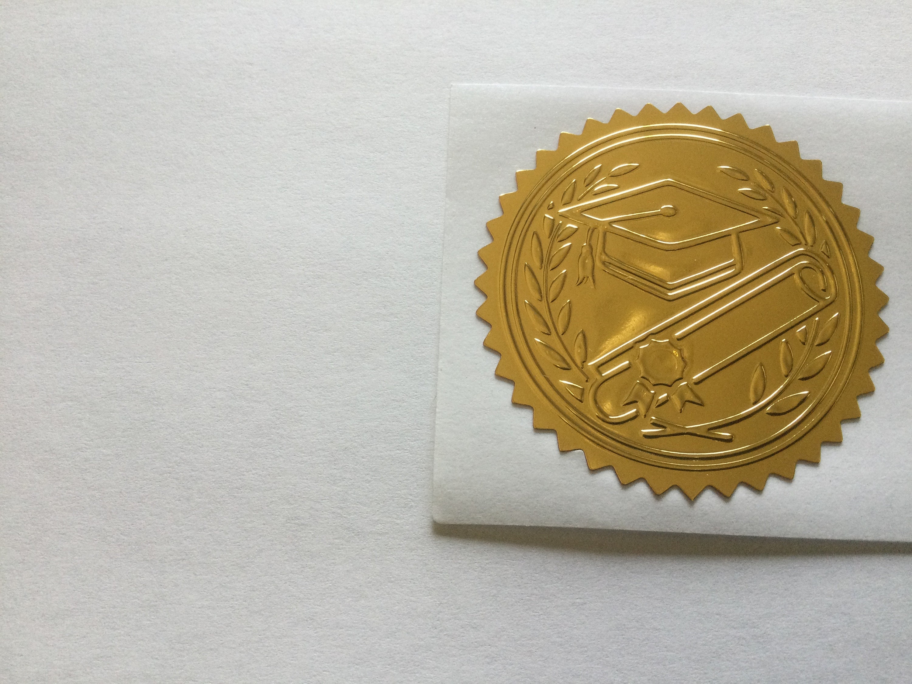 Graduation Certificate Seals, Set of 2 Stickers, Gold in Color - Etsy