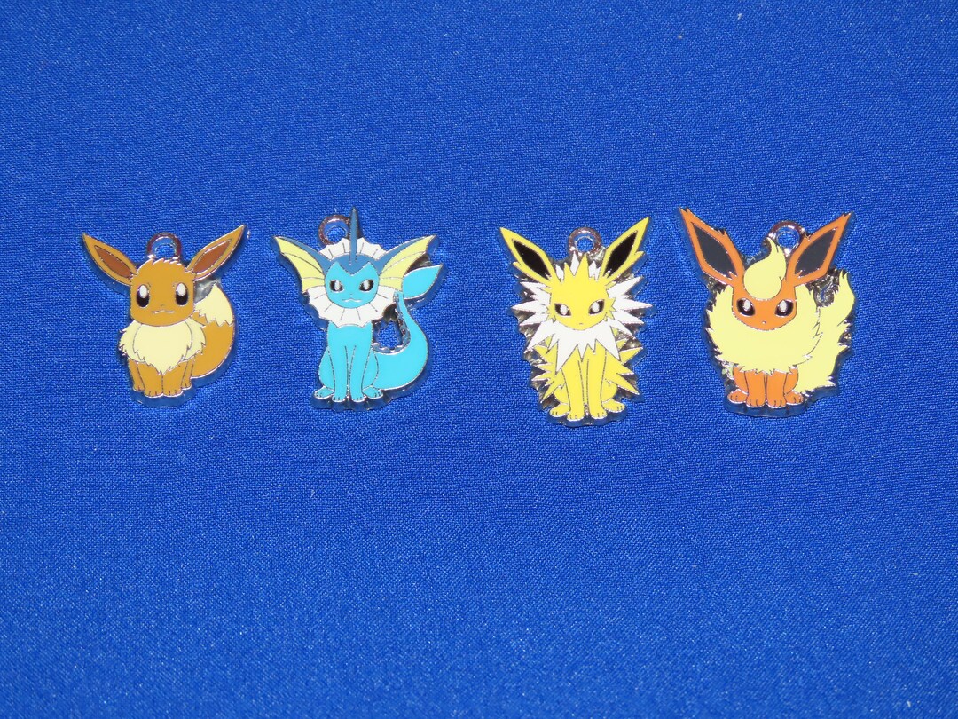Eevee / Vaporeon / Jolteon / Flareon Pokemon Charm Made Into - Etsy