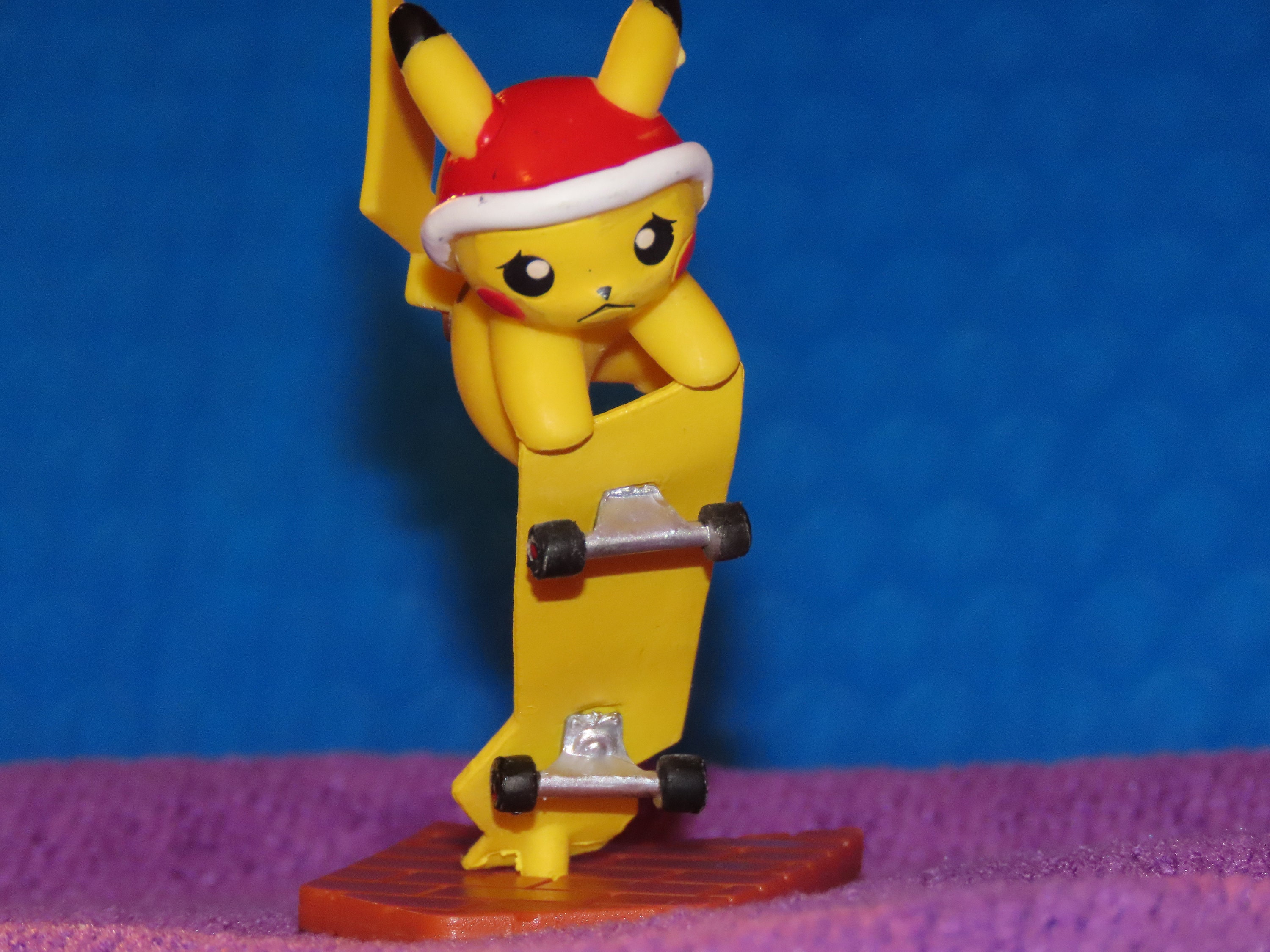 Pikachu Skateboard Stunt Pokemon Figurine | Etsy
