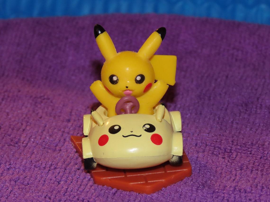 Pikachu Driving Car Pokemon Figurine - Etsy