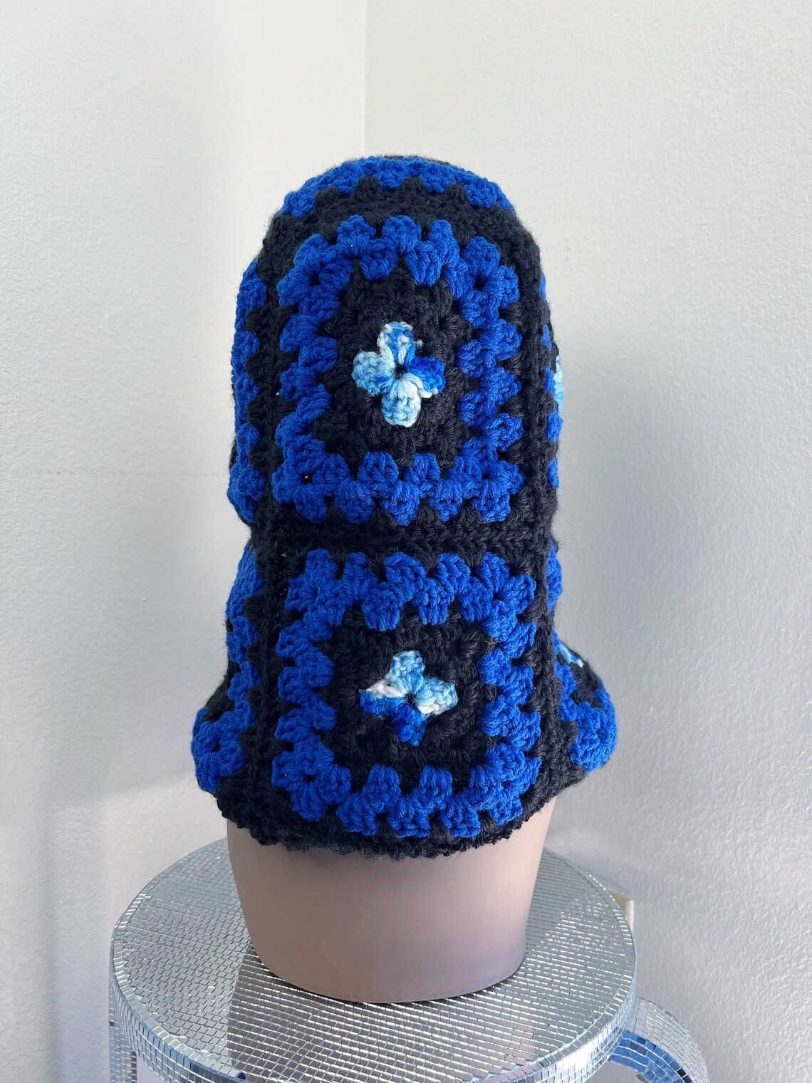 Crochet Black Balaclava Granny Square Balaclava Crochet Balaclava Hat ...