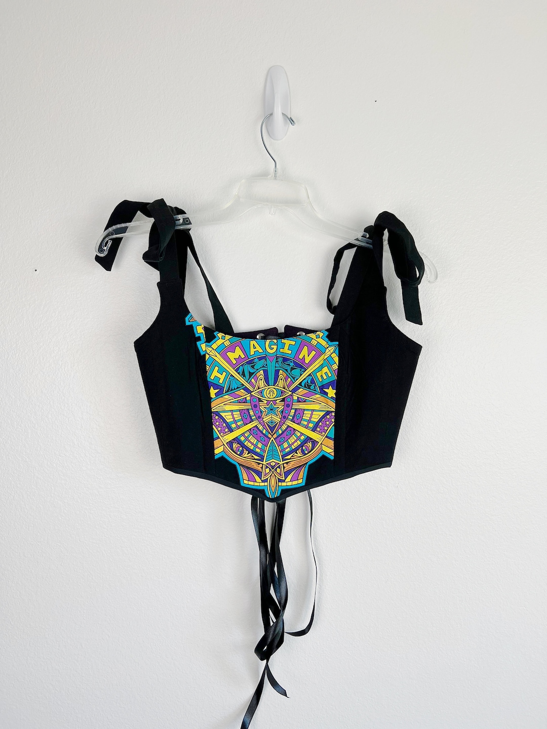 Imagine Colorful Corset Top | Womens Clothing Summer Crop Top Corset ...