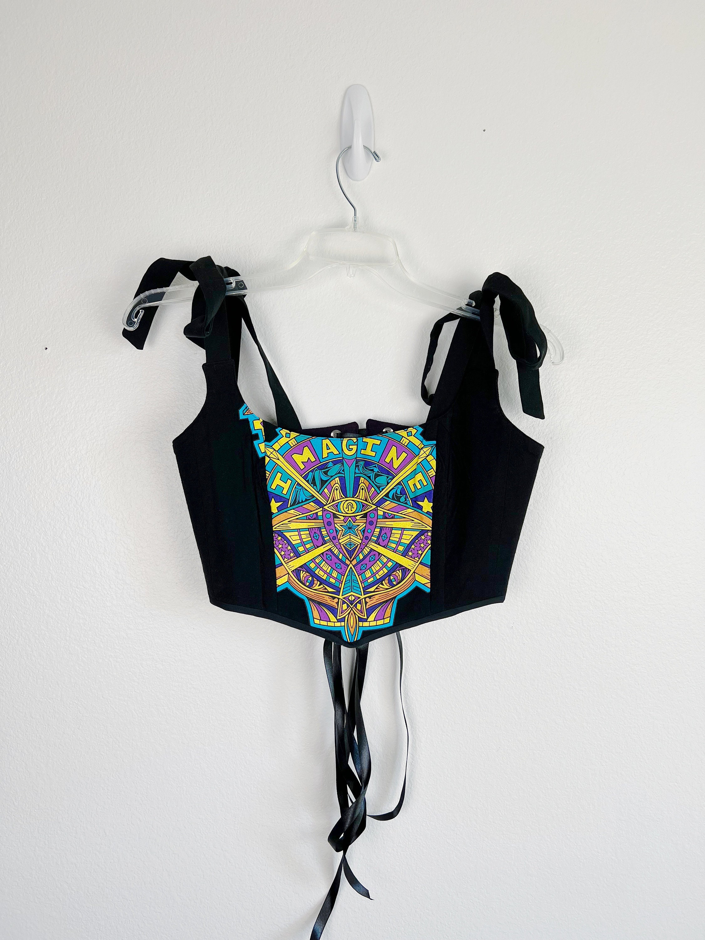 Imagine Colorful Corset Top Womens Clothing Summer Crop Top Corset Tops ...