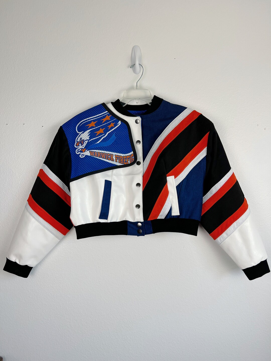 Reworked Racing Jacket – Vintage Patchwork Cropped Moto Bomber With ...
