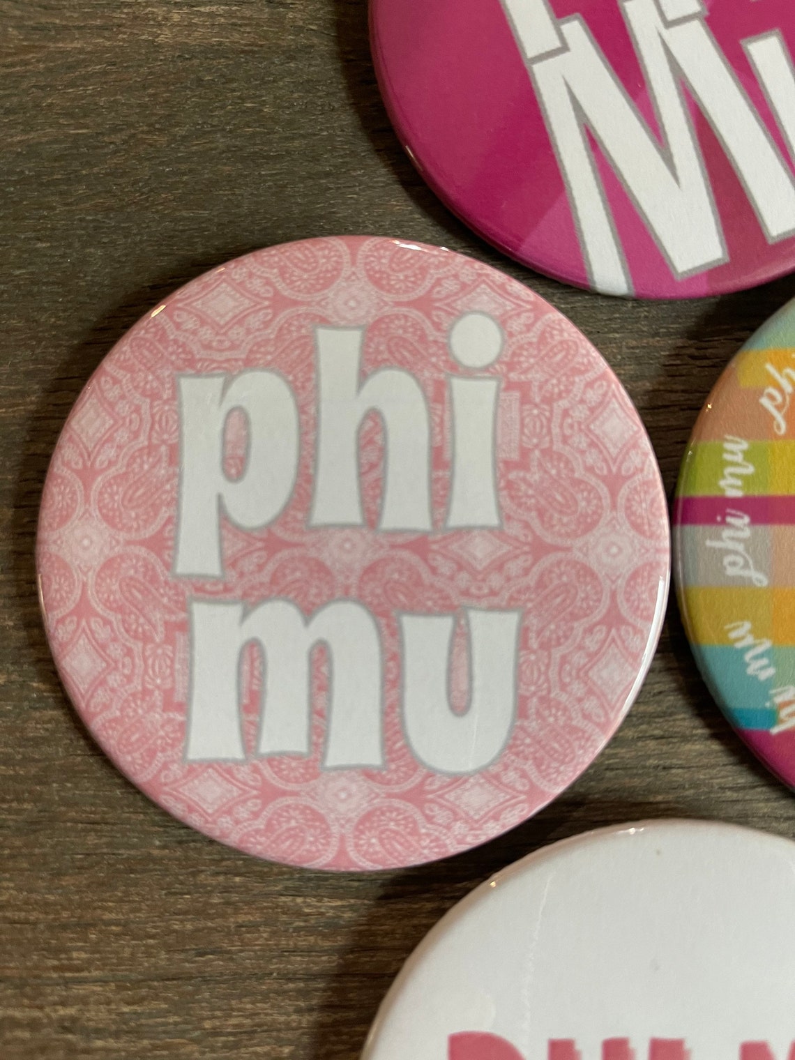 Phi Mu Button Set 7 3 Buttons - Etsy