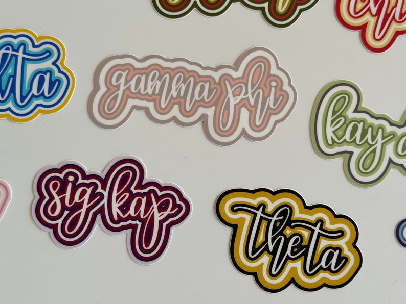 Sorority Vinyl Decal - Etsy