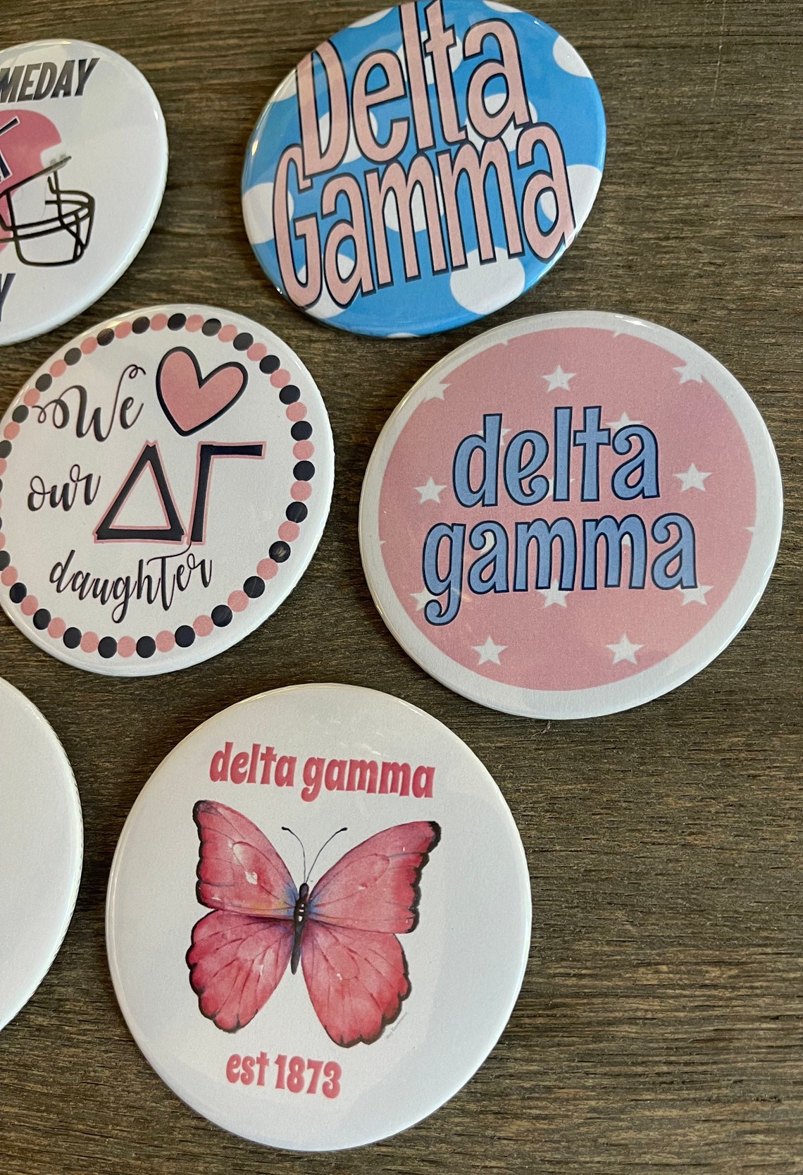 Delta Gamma Button Set (7) - 3" Buttons - Etsy