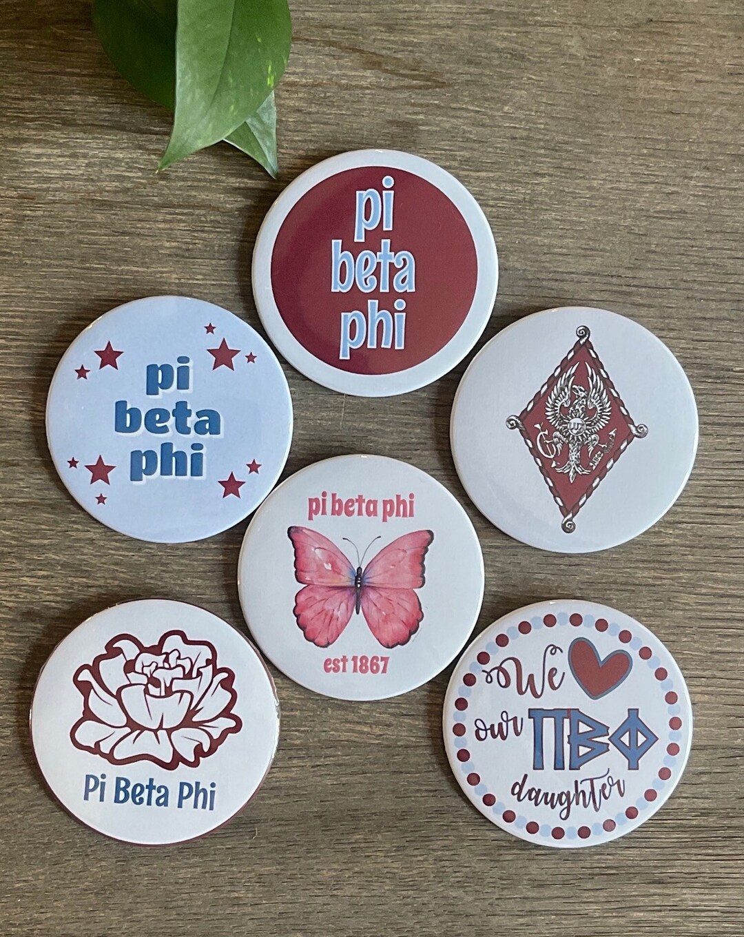 Pi Beta Phi Button Set (6) - 3" Buttons - Etsy