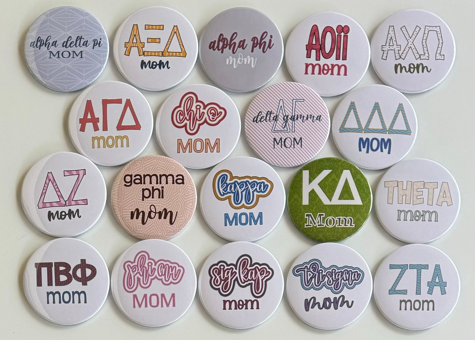Sorority 3" Game Day Button - Mom Button - Etsy