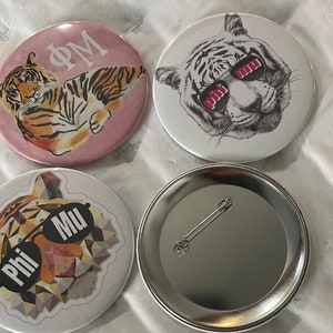 Phi Mu Button Set (4) - 3" Buttons - Etsy