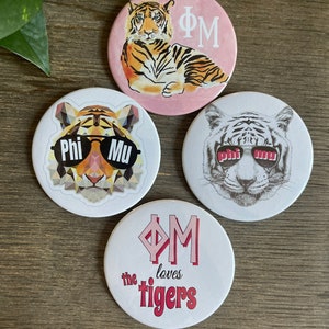 Phi Mu Button Set (4) - 3" Buttons - Etsy