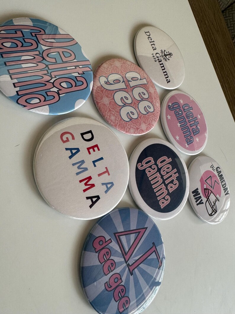 Delta Gamma Button Set (8) - 3" Buttons - Etsy