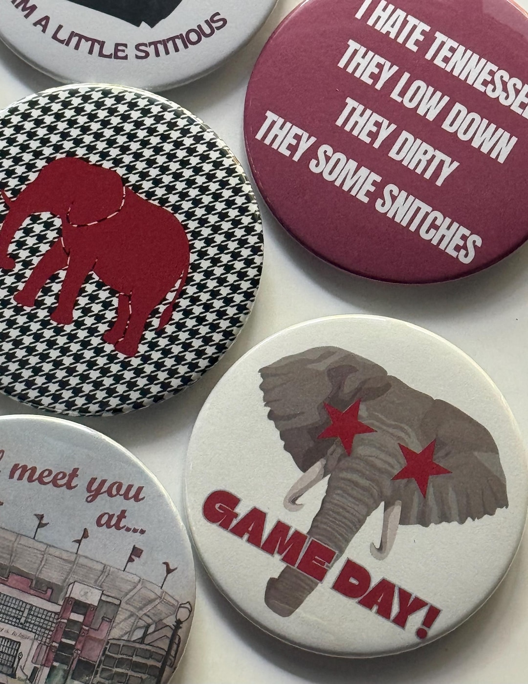 Alabama Fan Game Day Buttons 3” - Etsy