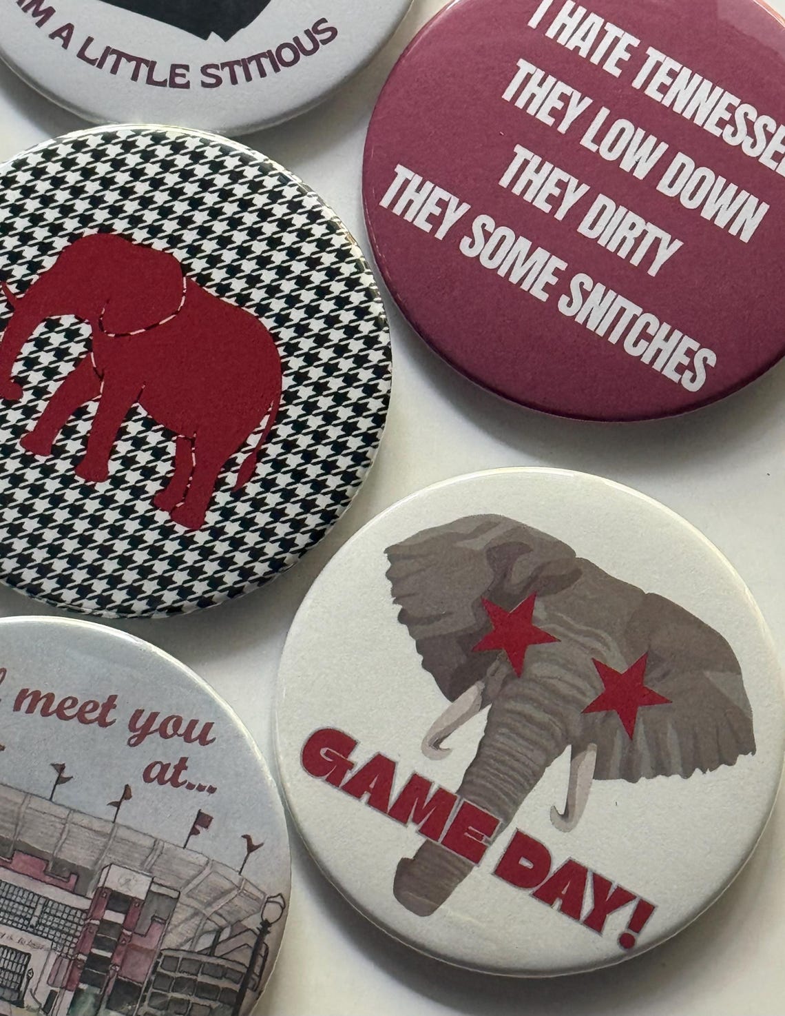 Alabama Fan Game Day Buttons 3” - Etsy