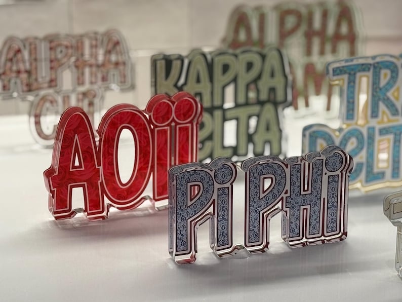 Sorority Acrylic Shelfie - 4.5" - Etsy