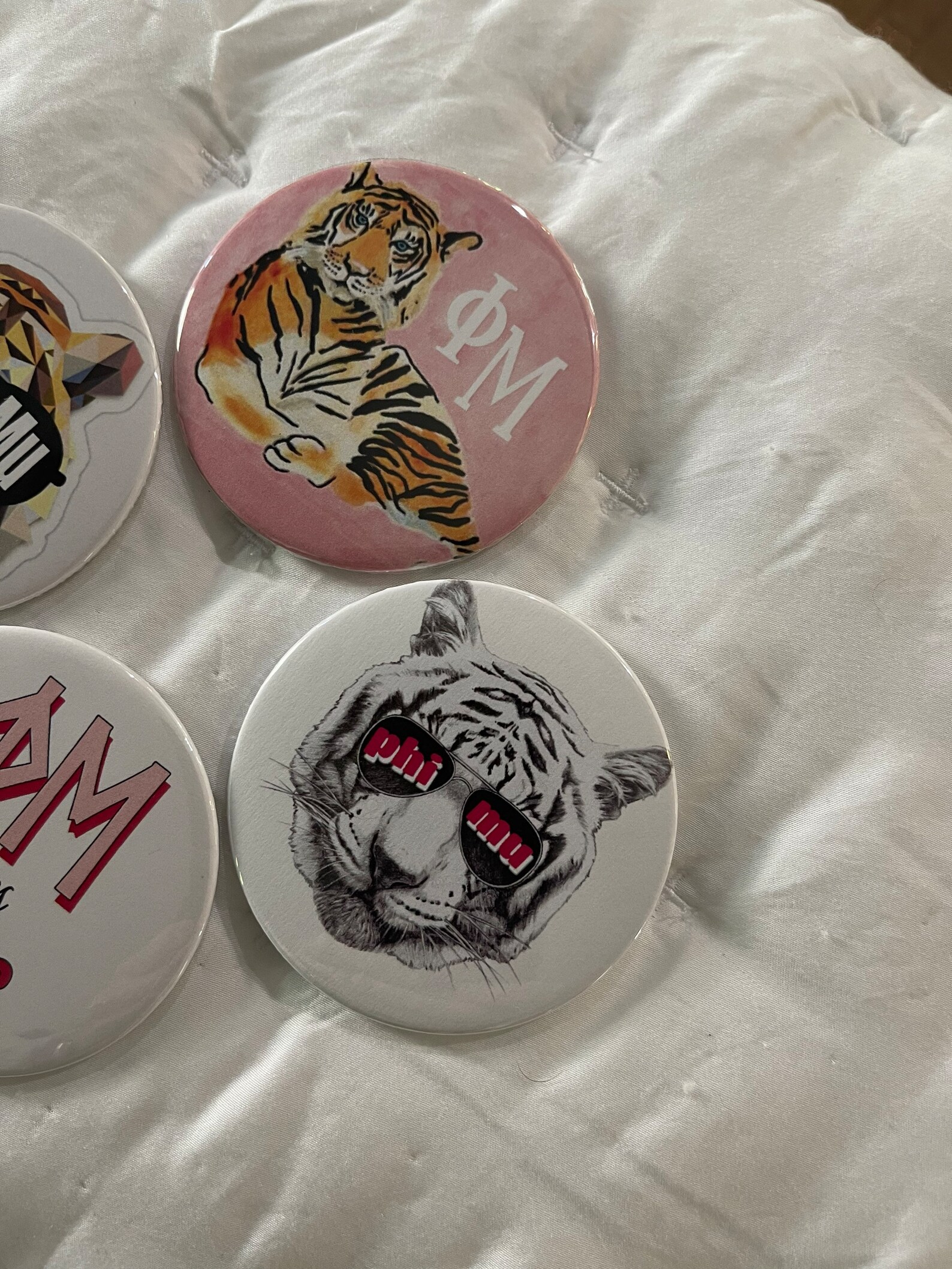 Phi Mu Button Set (4) - 3" Buttons - Etsy