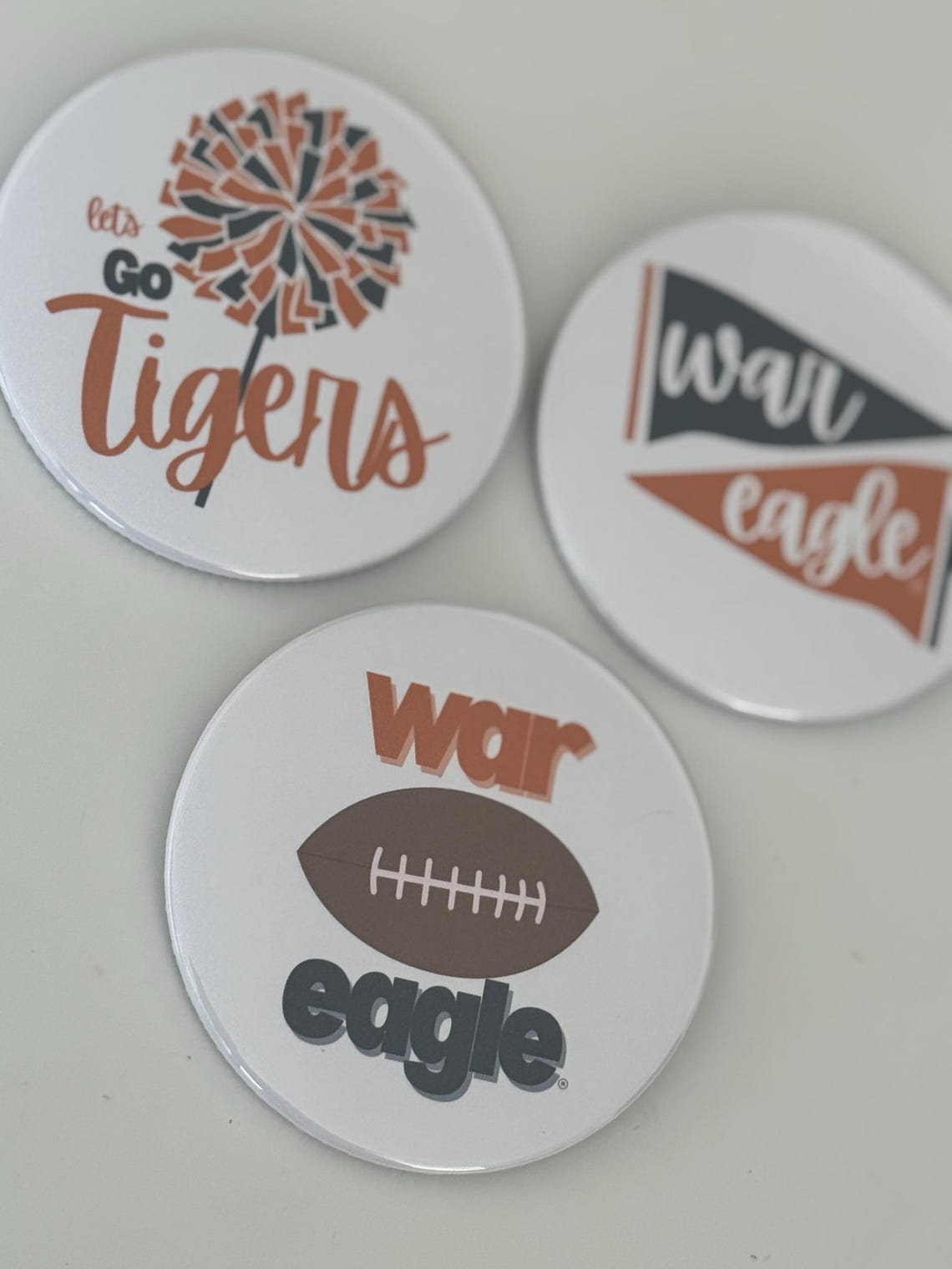 Auburn Football Buttons - 3" - Etsy