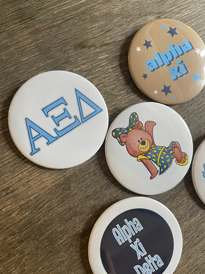 Alpha Xi Delta Button Set (5) - 3" Buttons - Etsy