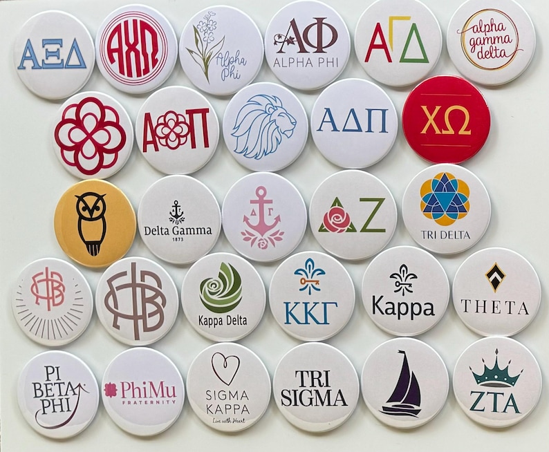Sorority 3 Game Day Button LOGO ELEMENTS - Etsy