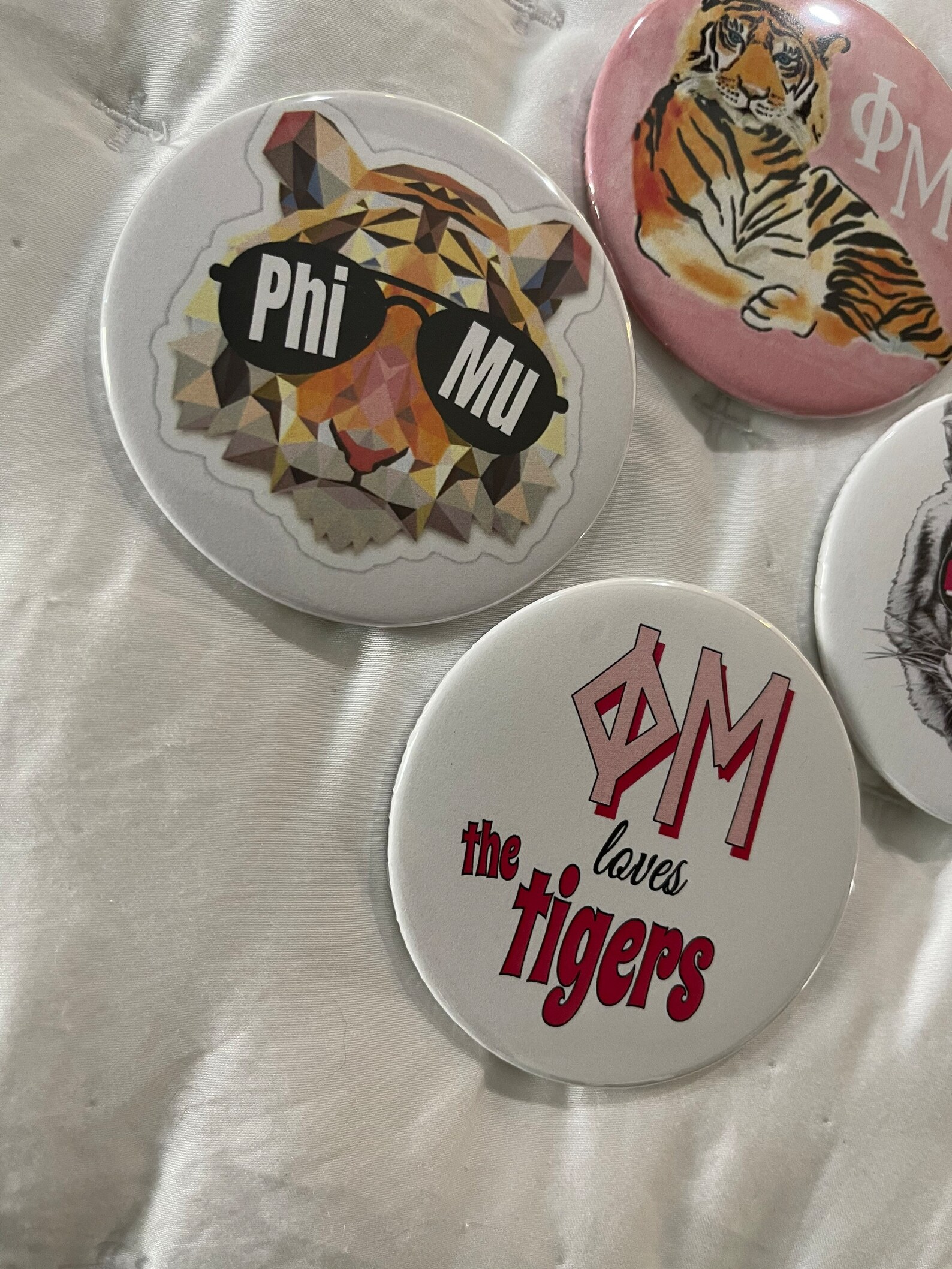 Phi Mu Button Set (4) - 3" Buttons - Etsy